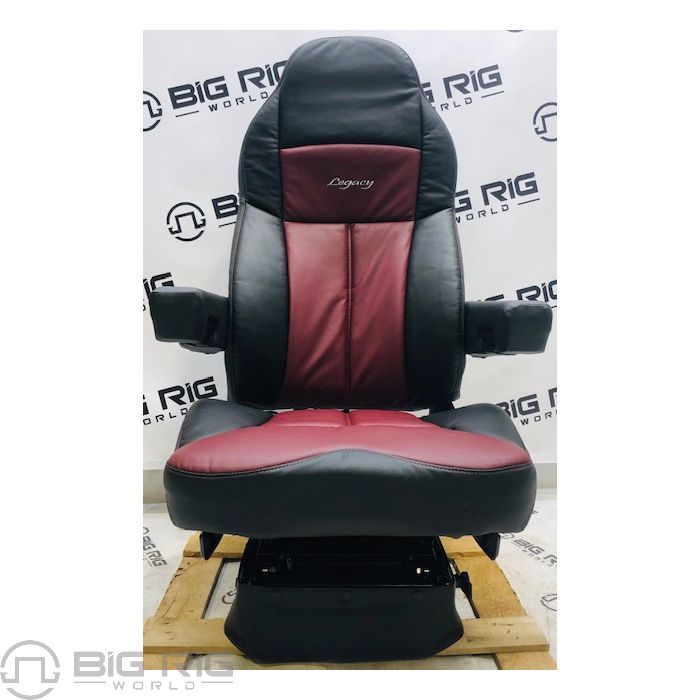 Legacy LO Seat Two Tone (Black and Burgundy Leather) w/ Armrests ...